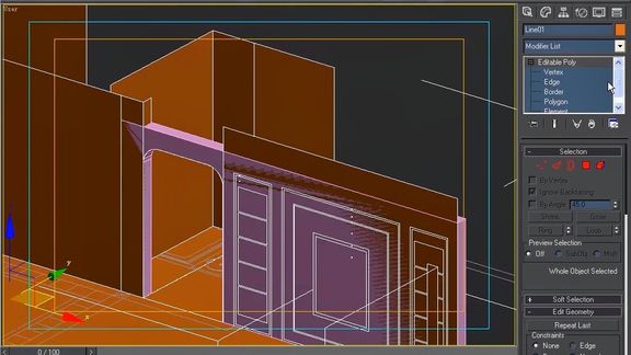 3dmax建模教程009简欧客厅建模之二沙发背面造型