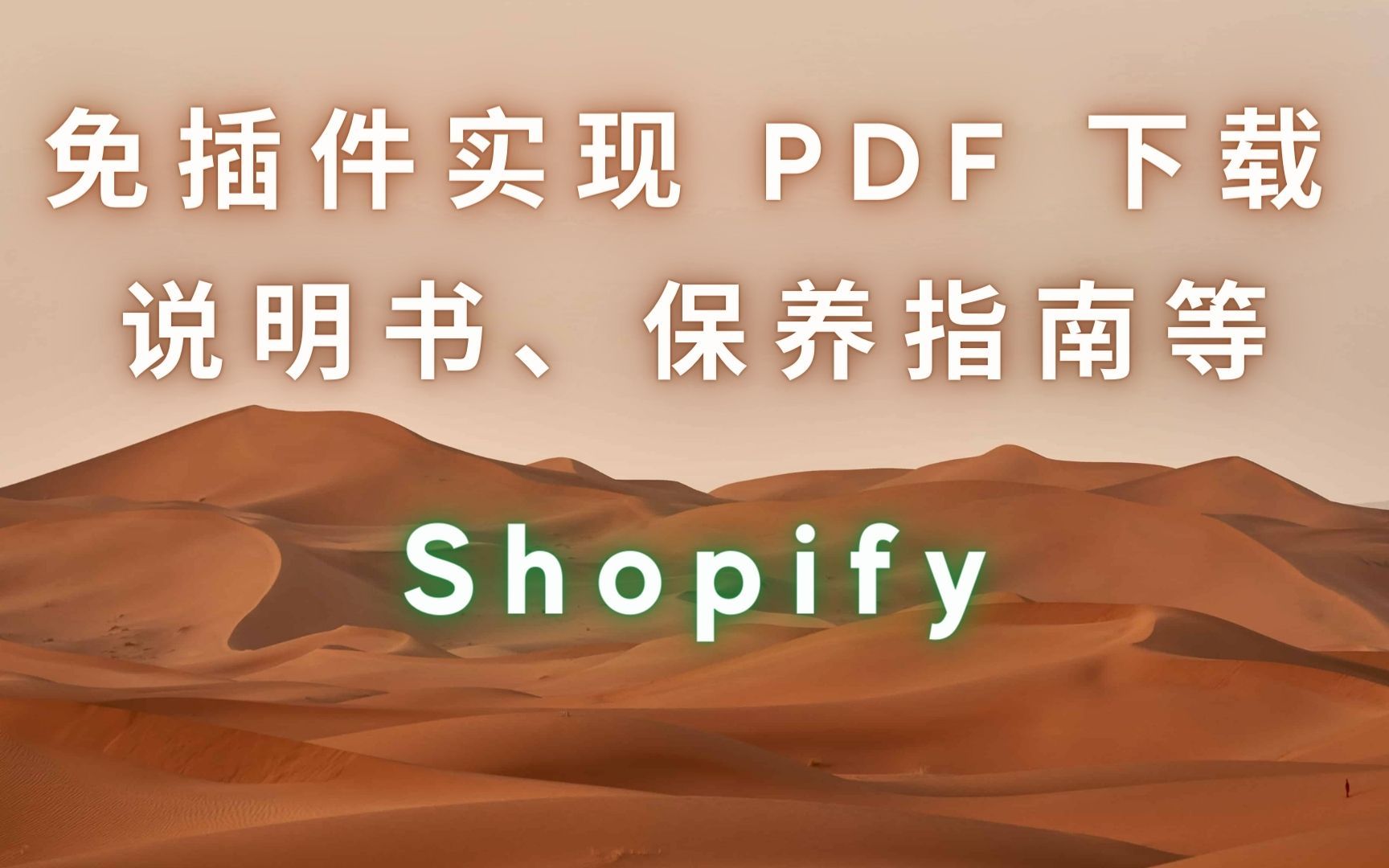 013. Shopify 免插件实现 PDF 说明书 手册 下载