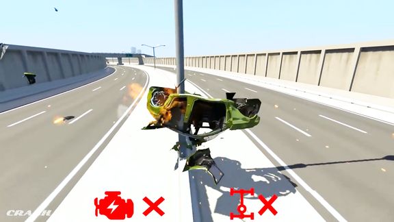 BeamNG:各种奇葩极端的毁灭车祸碰撞,测试汽车底盘和发动机性能