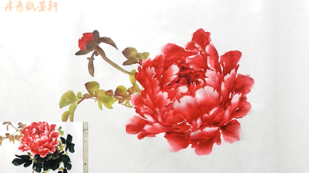 国画写意牡丹就该这么画,艳而不俗透气大方,老师下笔更显精神