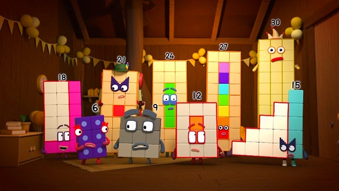 数字方块动画:学习数字3的倍数,小朋友想想都知道哪些?