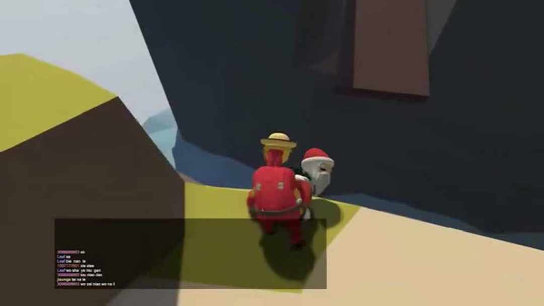 人类一败涂地:圣诞老人真有劲!2个人拽都不下来,我的礼物呢!