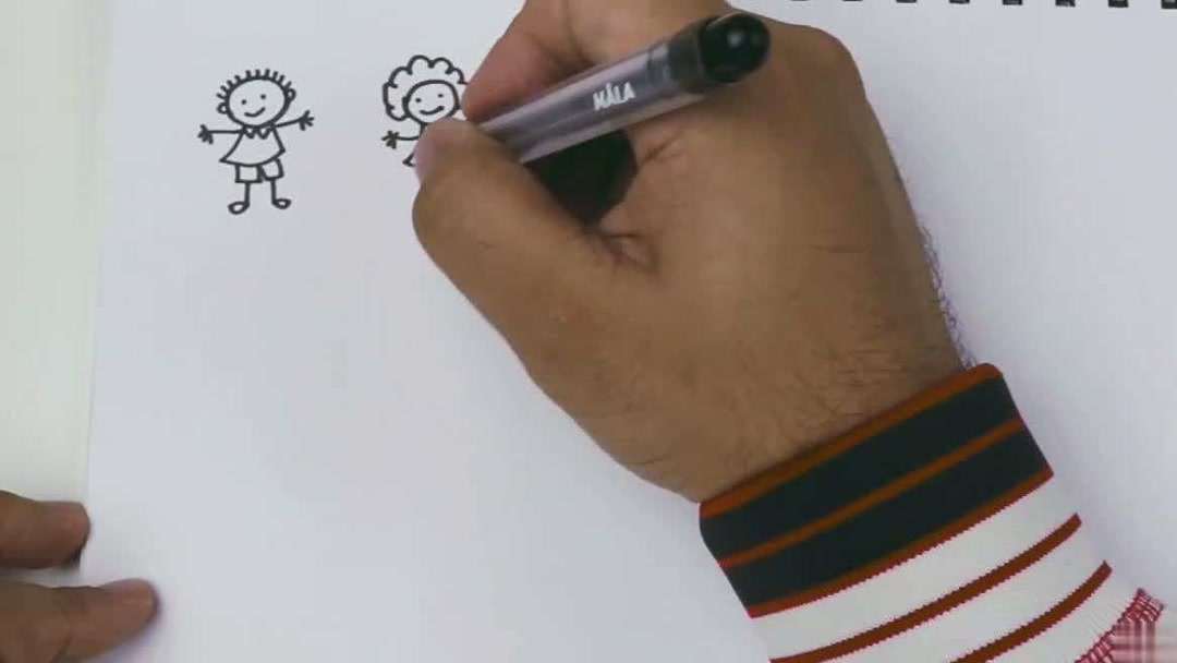 小猪佩奇汪汪队儿童绘画,卡通小人画一画,你也来学一学吧!