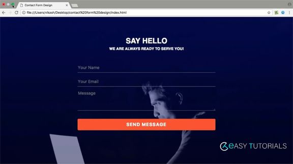 如何使用HTML和CSS制作联系表