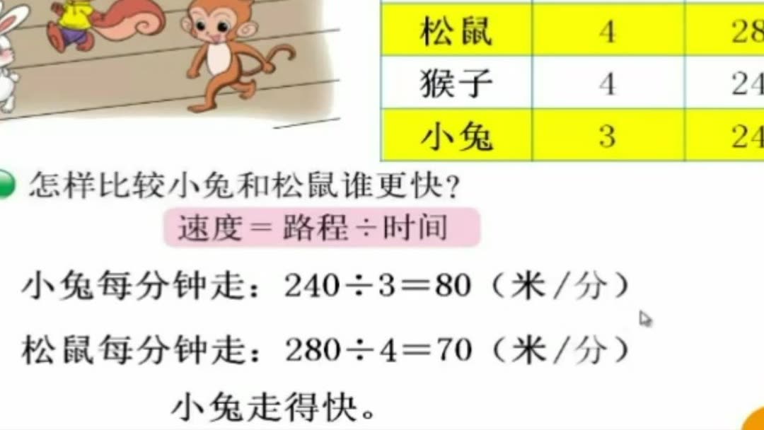 北师大版路程、时间与速度