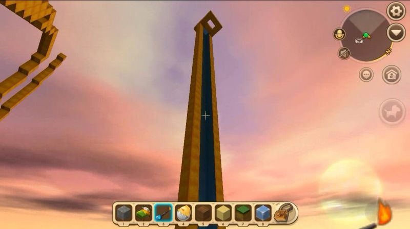 迷你世界联机 小伙伴做的超快水电梯 一下就到顶