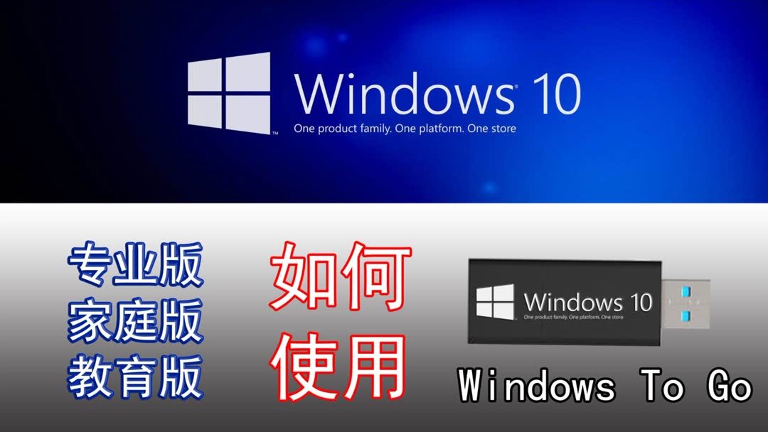 如何为Windows10专业版/家庭版/教育版安装Windows To Go?
