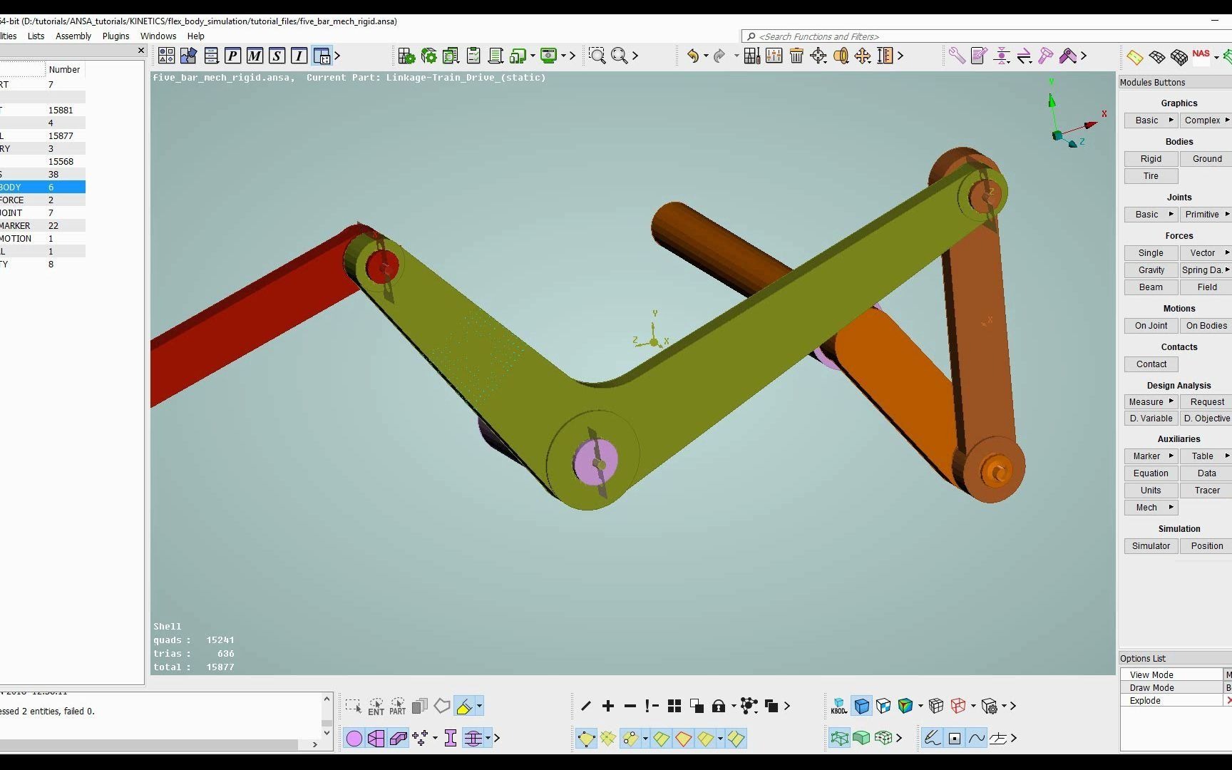 ANSA Kinetics 弹性体仿真: 第2部分 使用Flex Builder创建模态文件