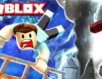 Roblox自然灾害模拟器 我被关在小房子里面 外面有雷电