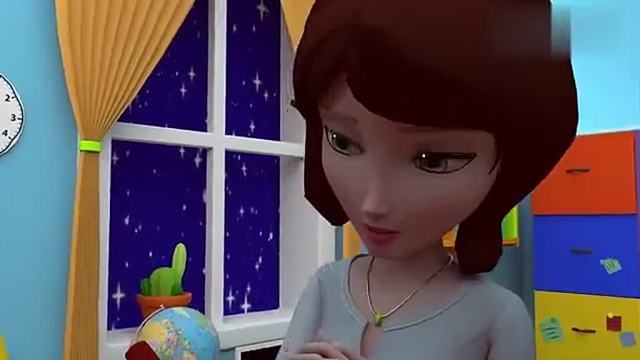 儿童卡通片:小女孩生病了,妈妈陪在.