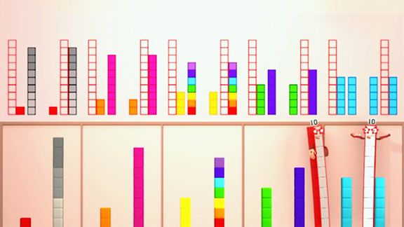 数字方块动画:寻找数字20的组合规律,数字越大组合方式就越多!