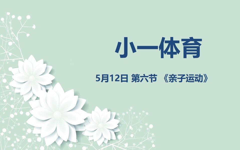 小一体育05-12第六节 亲子运动