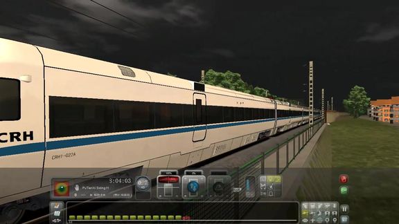 模拟火车:司机驾驶和谐号超速马上自动停止