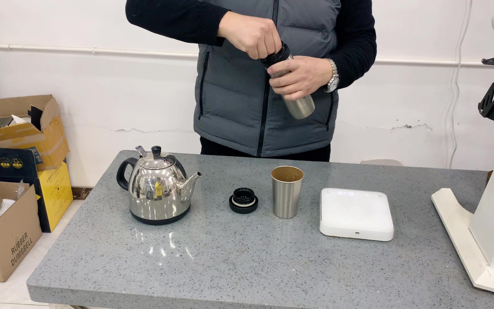 随行咖啡杯 法压保温杯 伪开箱