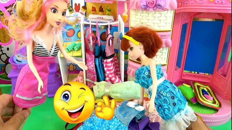 亮亮玩具芭比娃娃手工制作漂亮衣服玩具教程视频