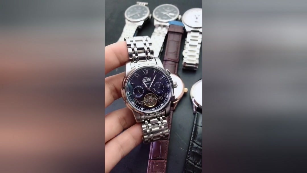 冠琴多功能自动机械表,316精钢表壳表带,走时精准,喜欢直接下单免运费