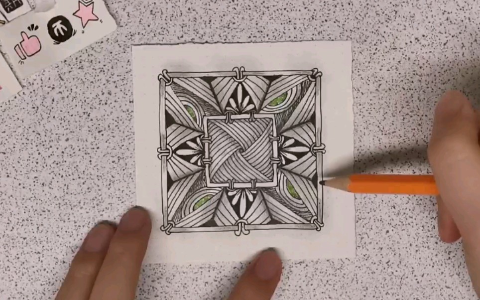 【佛系手绘日常】Day83 针管笔 黑白图案 禅绕画