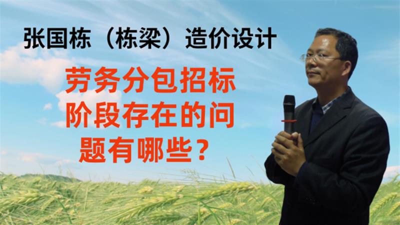 张国栋(栋梁)造价设计:劳务分包招标阶段存在的问题有哪些?