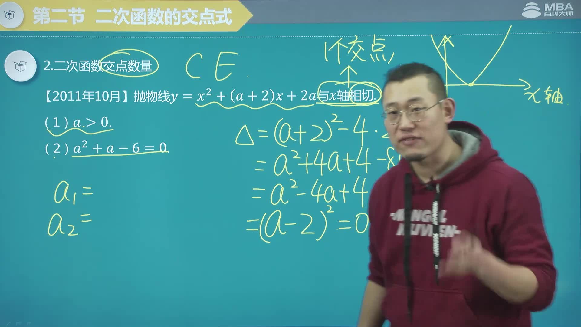 A29联考数学系统精讲-第五章 函数-第二节 二次函数的交点式