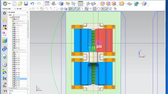 双色模后模滑块抽芯油缸结构设计