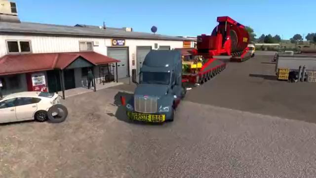 美国卡车模拟:彼得比尔特579最长拖车,巨型重型工业运输