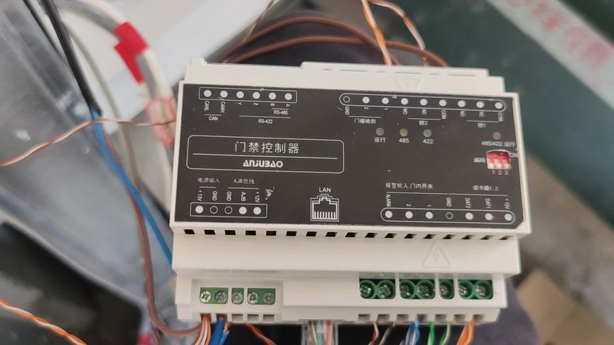 两路门禁控制器接线图!#施工现场实拍 #弱电工程 #原创