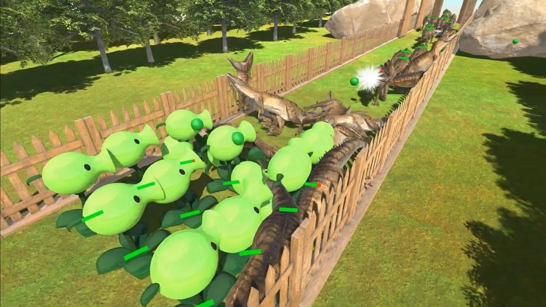 动物战争模拟器:豌豆射手大战恐龙