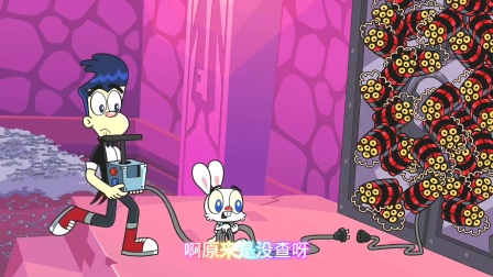 儿童动画:哈利和萌萌兔想要把大门给炸开