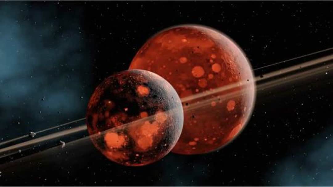 月球的诞生:火星般大小行星撞击地球,由撞出的熔岩凝结而成