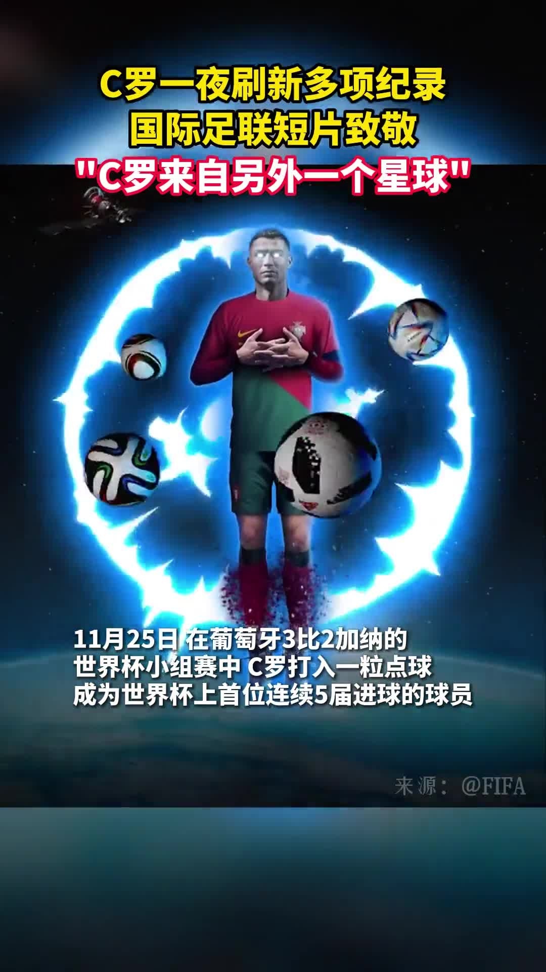 C罗首战刷新多项世界杯纪录