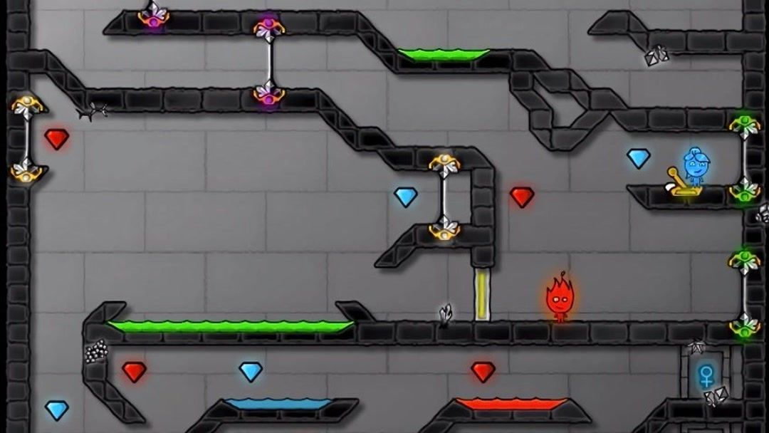 【怪物萌萌121】森林冰火人4 勇闯水晶庙 隐藏的路径 游戏