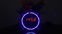 旋转LED电子钟套件 7首音乐铃声 4路闹钟 13种秒钟动画 可调光控...