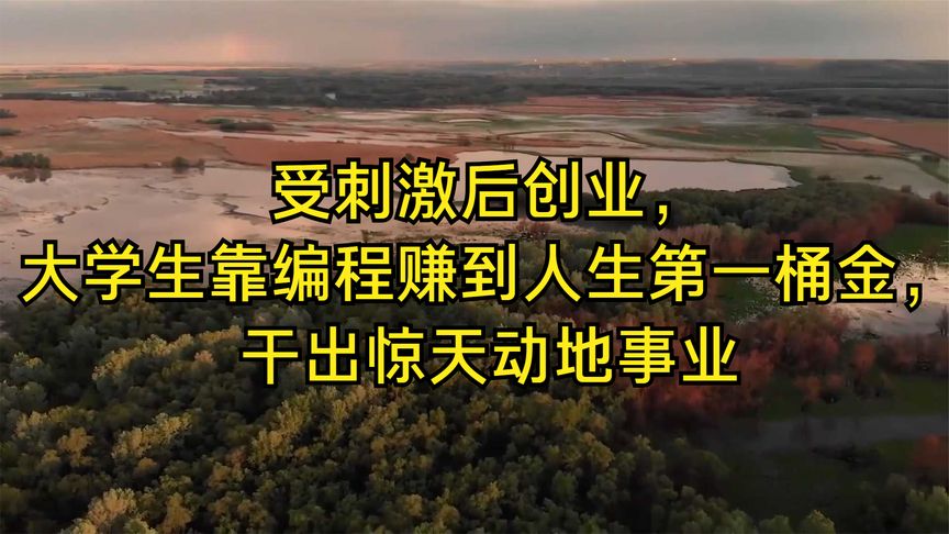 受刺激后创业,大学生靠编程赚到人生第一桶金,干出惊天动地事业