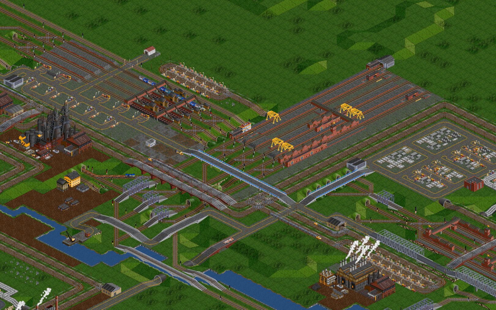 【OpenTTD】尽管很大但产量不高而且混乱不堪的钢铁厂