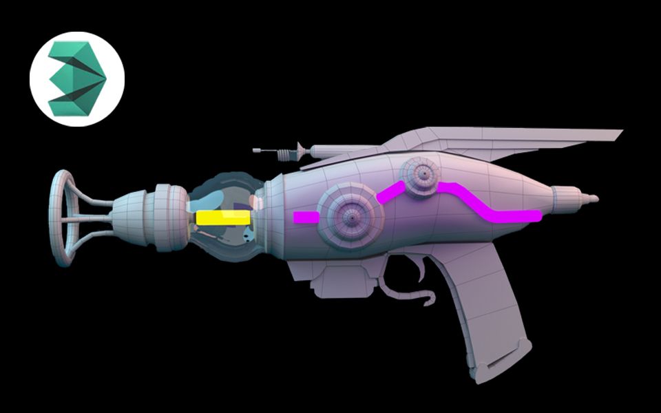 3dmax武器建模,高科技武器模型案例制作,零基础入门教程