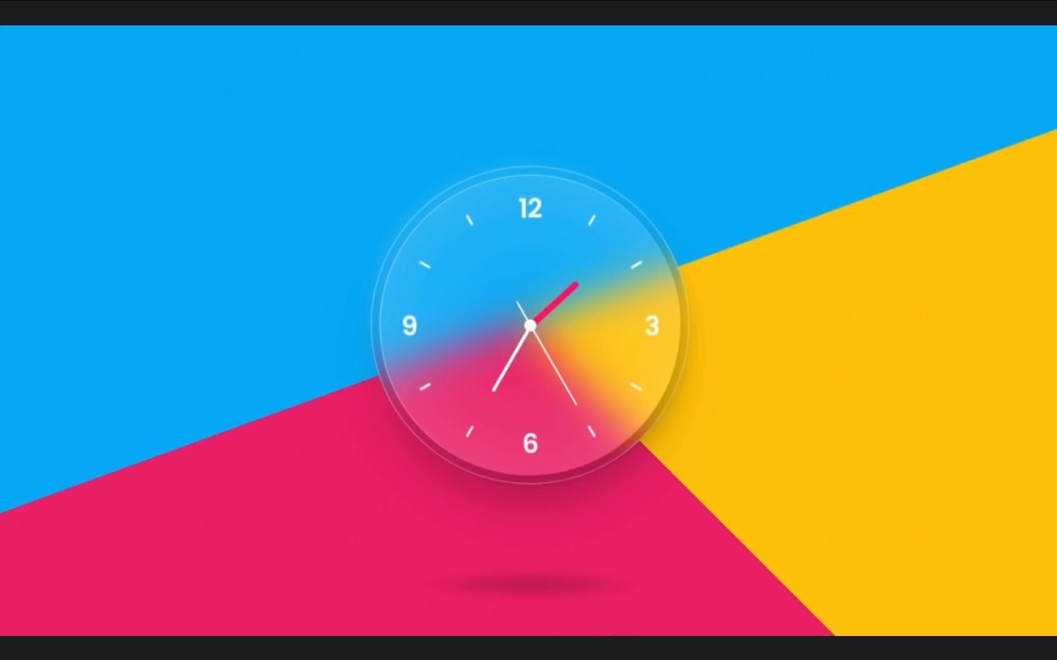 【CSS、JS】玻璃时钟
