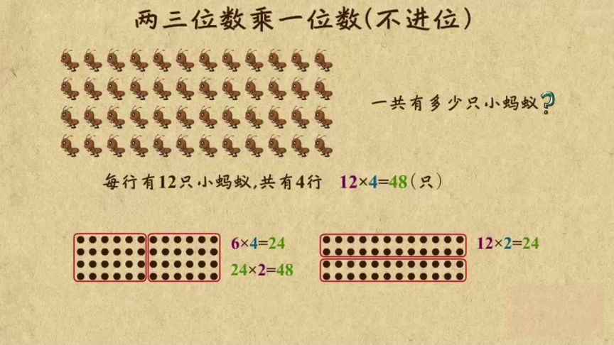 启星教育-小学3年级数学-两三位数乘一位数(不进位)