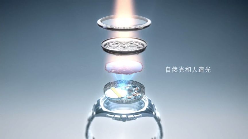 西铁城男士手表 光动能尼龙表带时尚运动休闲防水表