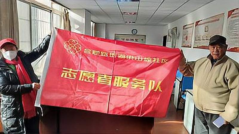 洪山坡社区“睦邻互助”志愿者服务队授旗仪式暨年终总结活动