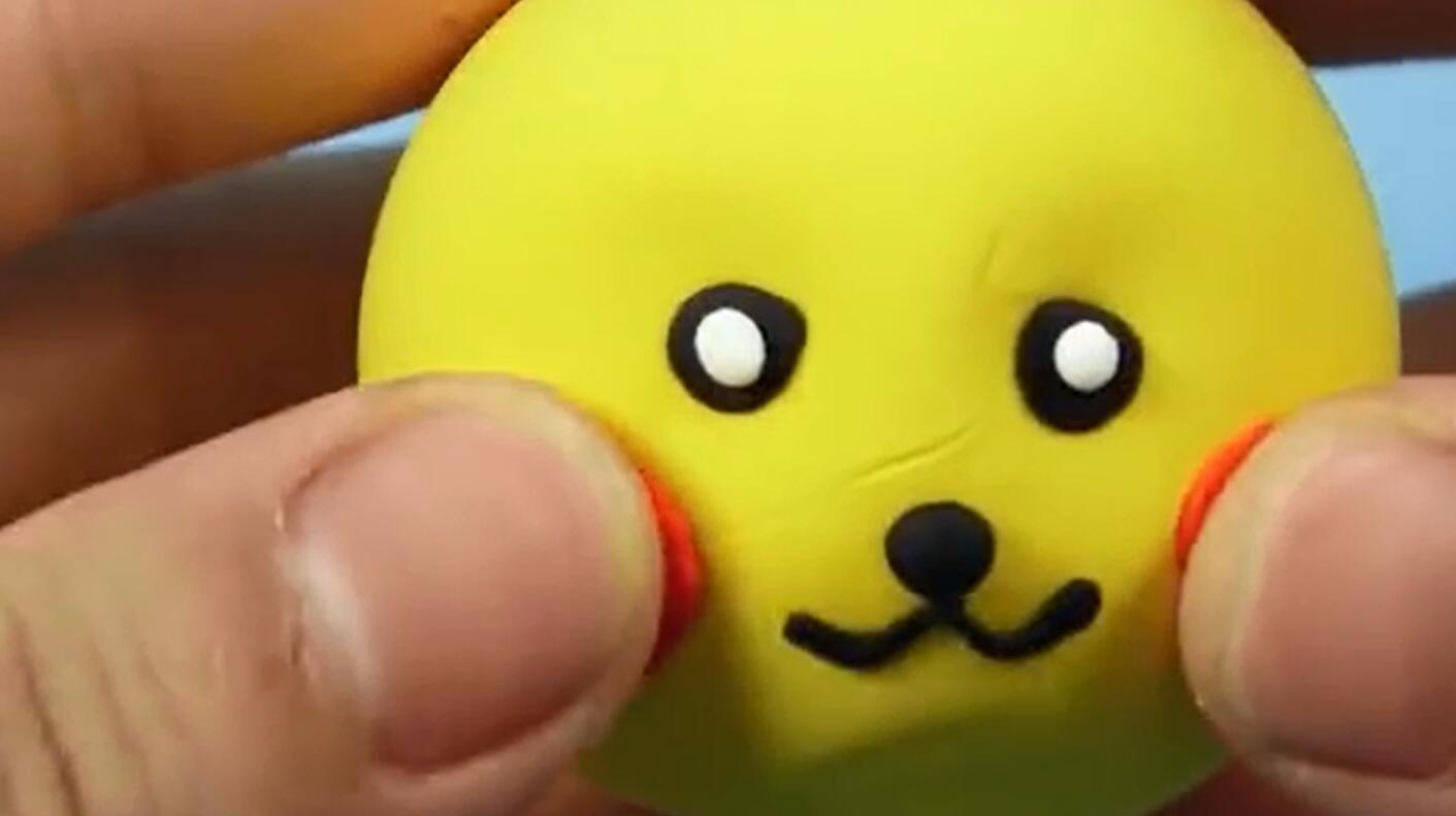 萌萌的皮卡丘 培乐多彩泥玩具DIY手工,和宝宝一起玩儿吧