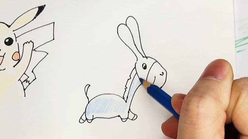 30秒 可爱Q版小毛驴#驴 #动物 #简笔画 #绘画过程 #画画