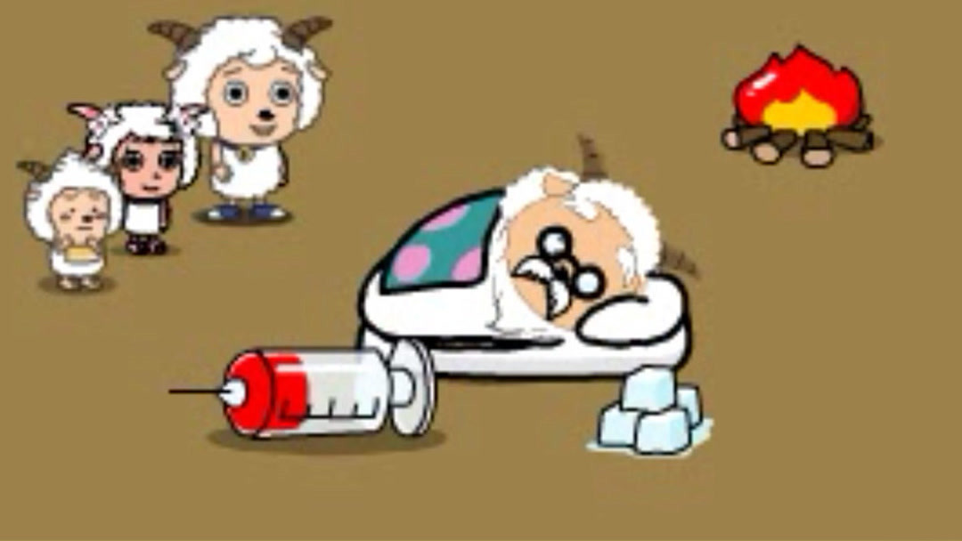 拯救失去能量的慢羊羊老爷爷!方块模拟器游戏