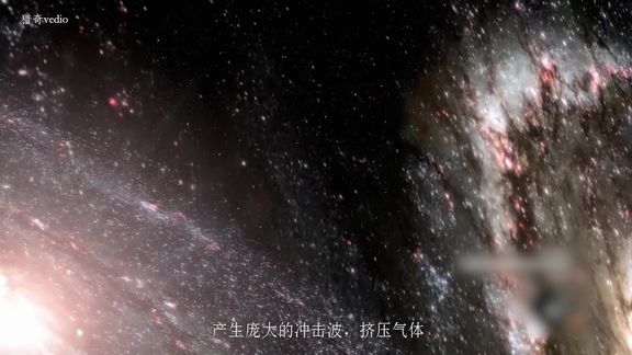 星系撞击的模拟画面被曝光!带来毁灭的同时,创造了无数新恒星!