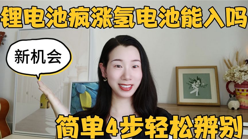 锂电池疯涨氢电池是下一个风口?入手前最好先看看这4个指标