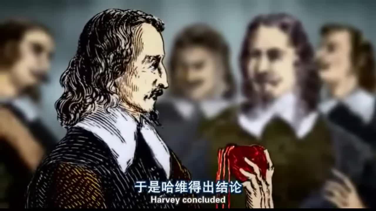 哈维通过实验表明人体内的血液是循环的