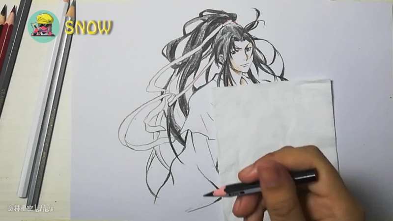 彩铅教程 - 教你用30块的彩铅画出魏无羡