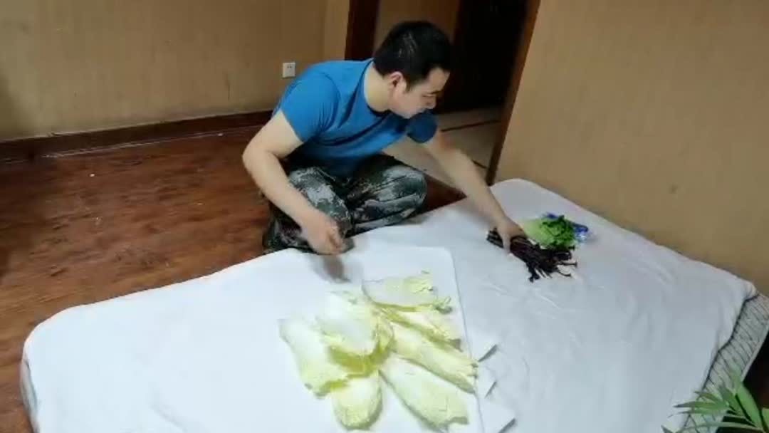 白菜做花示爱!支援武汉志愿者手做"鲜花"给妻子过情人节