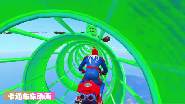 儿童车车动画,嘉宾开车过障碍物,看着十分精彩有趣