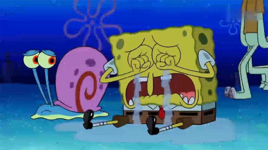 海绵宝宝:海绵宝宝因为帮助大家,错过了最喜欢的动画,伤心欲绝