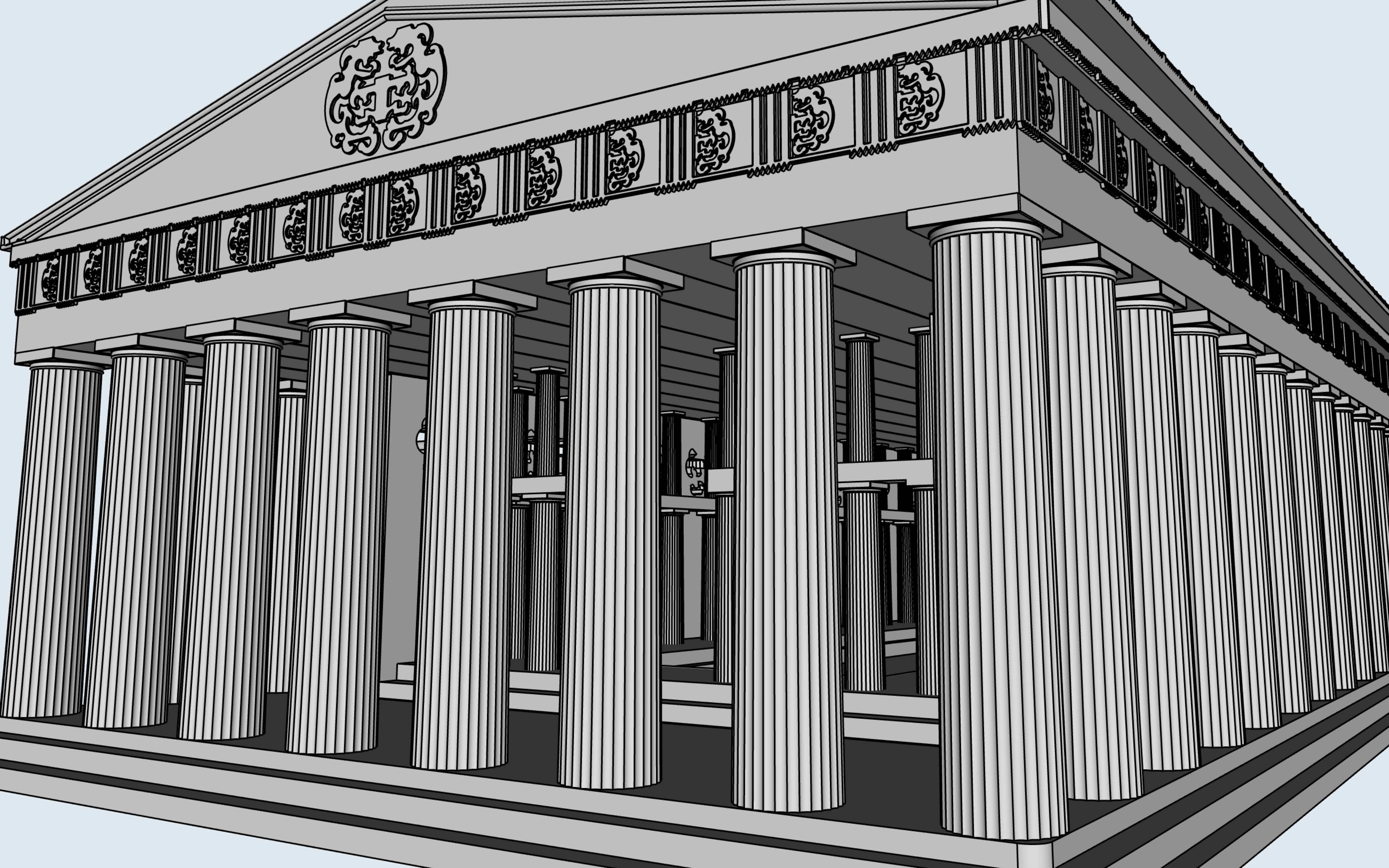 iPad建模一分钟简单复刻外国神庙 shapr3d